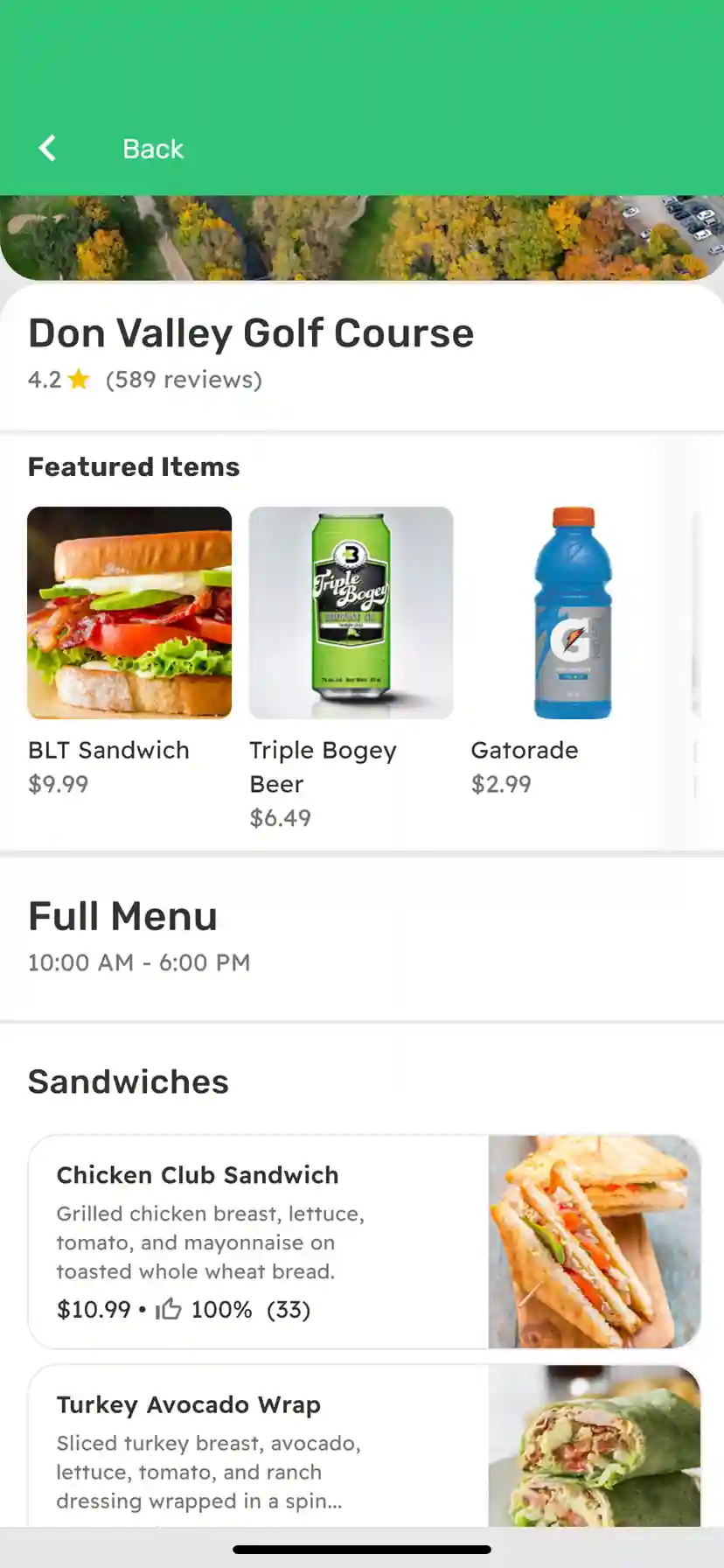 OnTheGreen Foods: The #1 Golf Course Food Delivery App