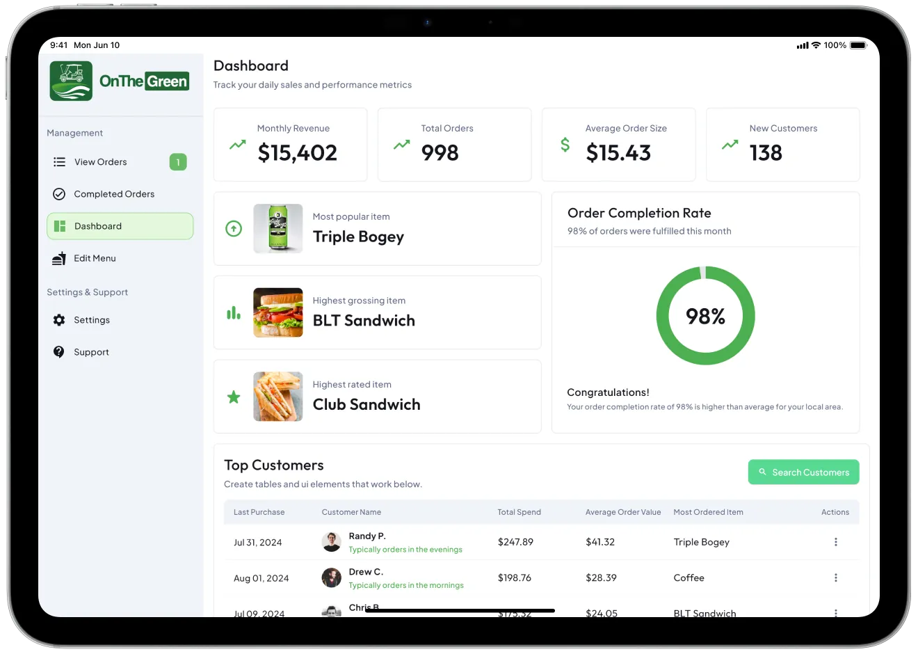 OnTheGreen Foods: The #1 Golf Course Food Delivery App